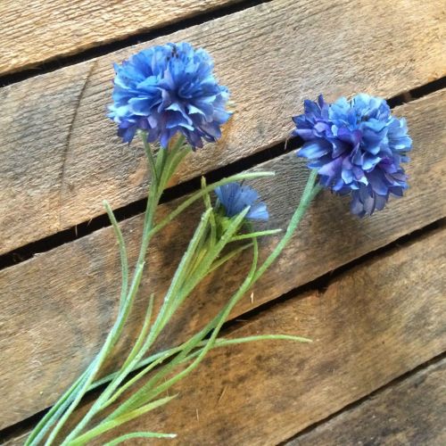 Artificial Blue cornflower Faux Silk Flowers Meadow Wild Flowers ...