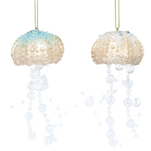 Hanging Jelly Fish Decorations Novelty Baubles Ocean Nautical Decor Set ...