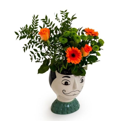 Man Face Pot, Man Face Vase, Head Vase, Fun Houseplant Pot Cover ...