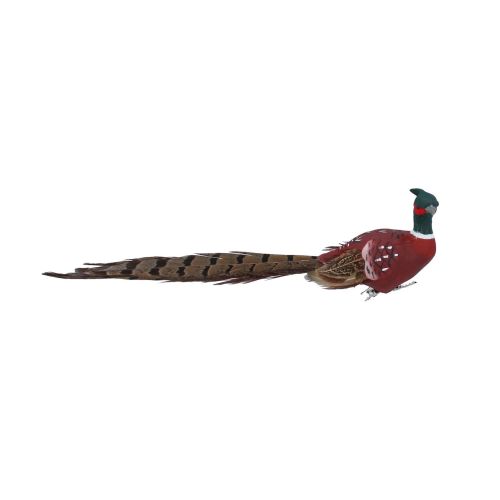 Traditional Christmas Bauble Feather Pheasant Clip-On Bird Bauble for ...
