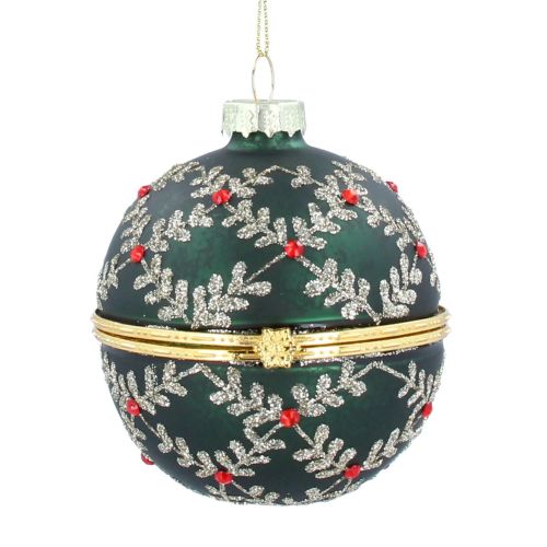 Opening Christmas Bauble Hidden Engagement Ring Xmas Tree Bauble, Green ...