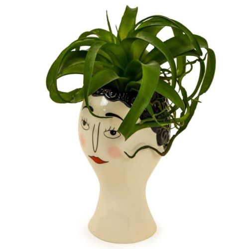 Lady Face Pot, Woman Head Plant Pot, Fun Face Planter, Succulent ...