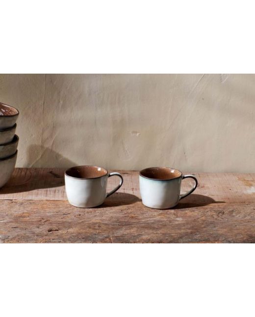 Set of 2 Tall Coffee Mugs with Deep Blue Glaze - Simi Mug - Navy Blue ...